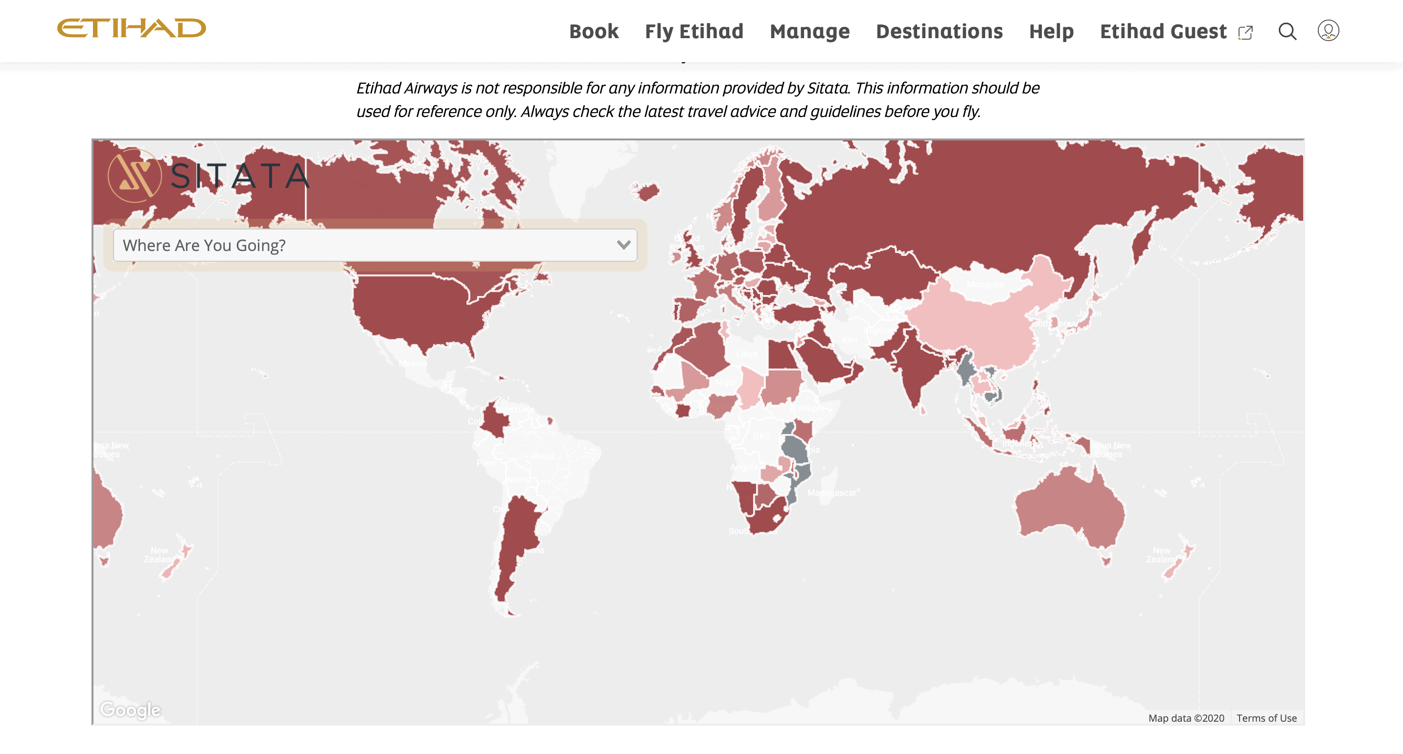 Etihad Airways launches interactive map with COVID-19 information in ...
